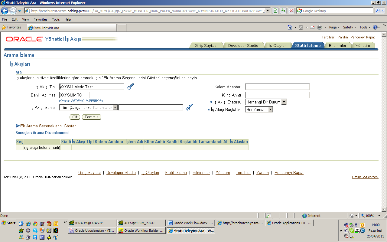 Oracle Uygulamaları: Oracle WorkFlow- Builder