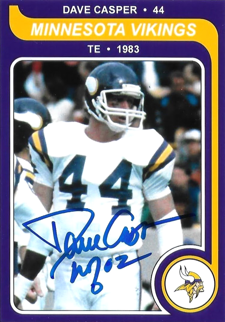 Minnesota Sports Autograph Project: DAVE CASPER