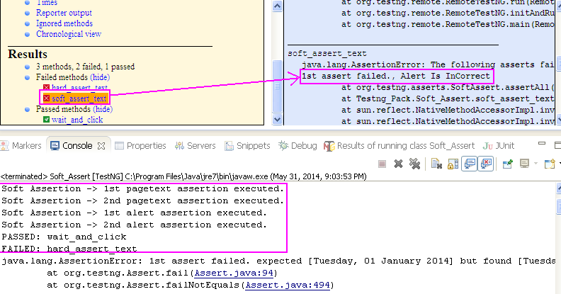 Soft Assertion For Selenium Webdriver With Testng