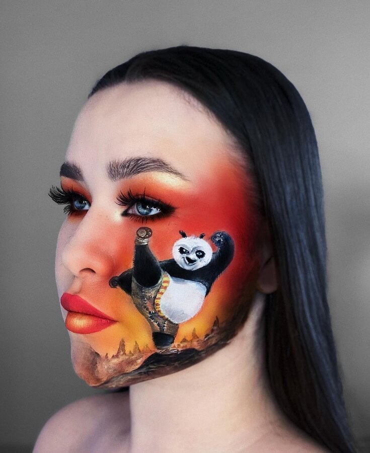 Panda Face Makeup