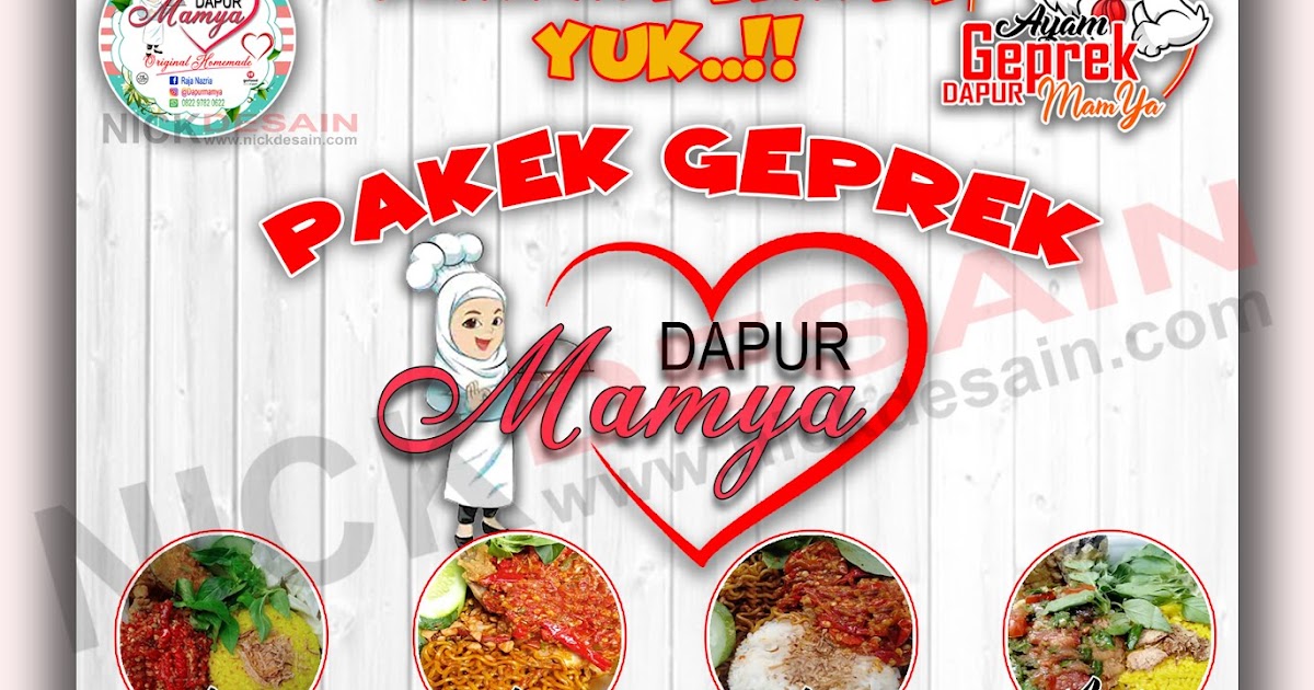 Contoh Desain List Menu / Buku Menu/ Daftar Menu poster Ayam geprek ...