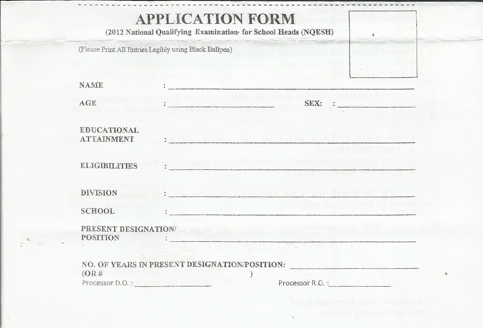 Department of Education Manila: 2012 National Qualifying Examinations ...