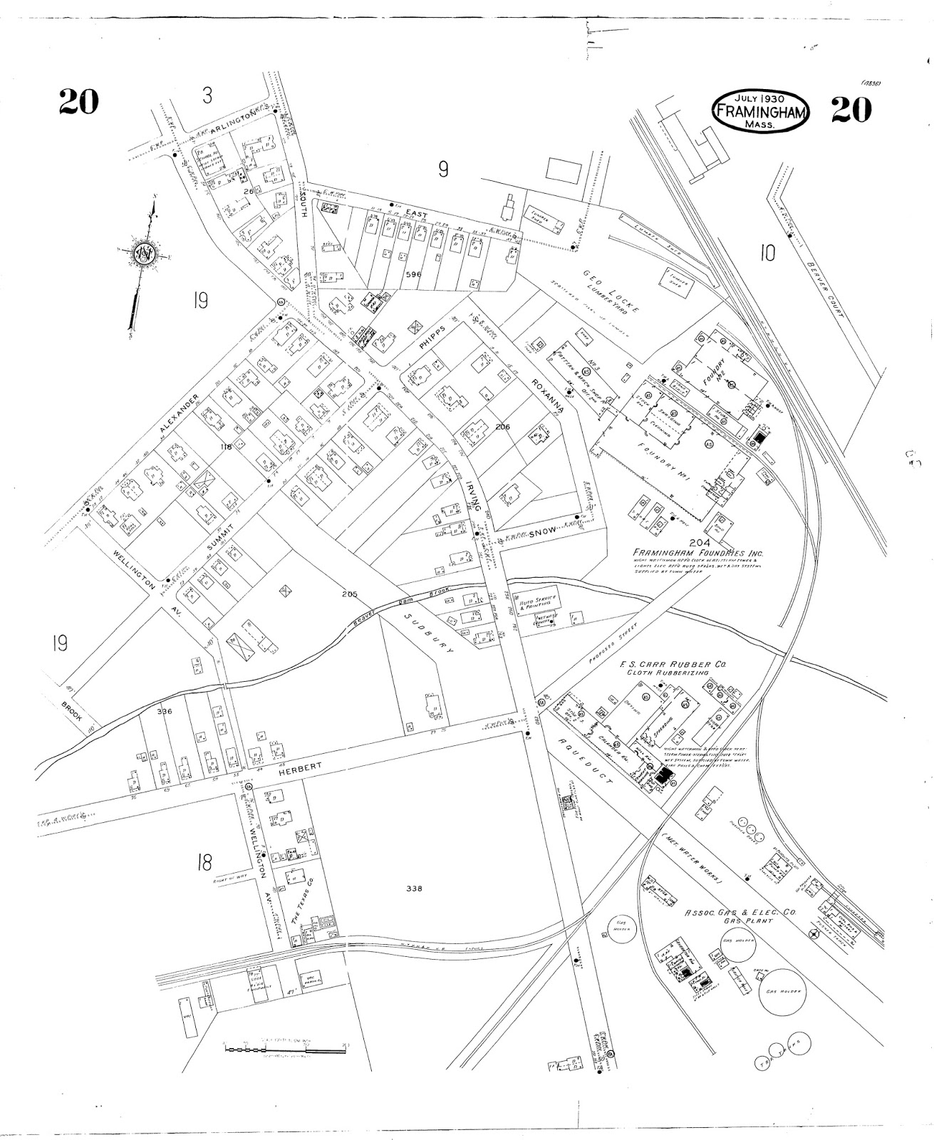 FRAMINGHAM MATTERS: 350 Irving Street maps in 1915, 1930 and 1979
