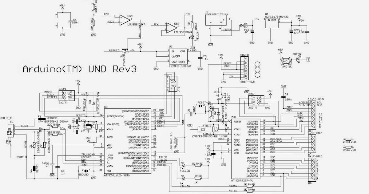 Arduino uno r3 схема принципиальная