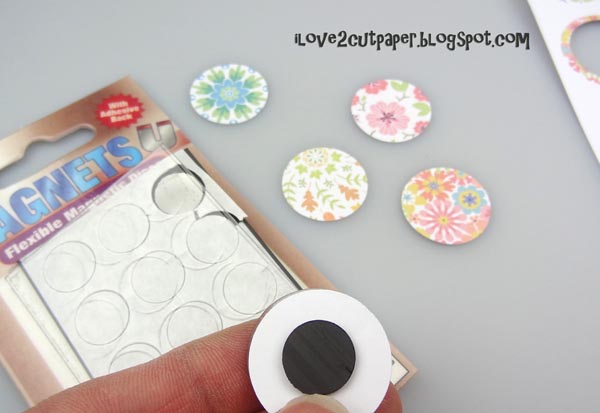 i love 2 cut paper: How to make magnets using Epoxy Stickers.
