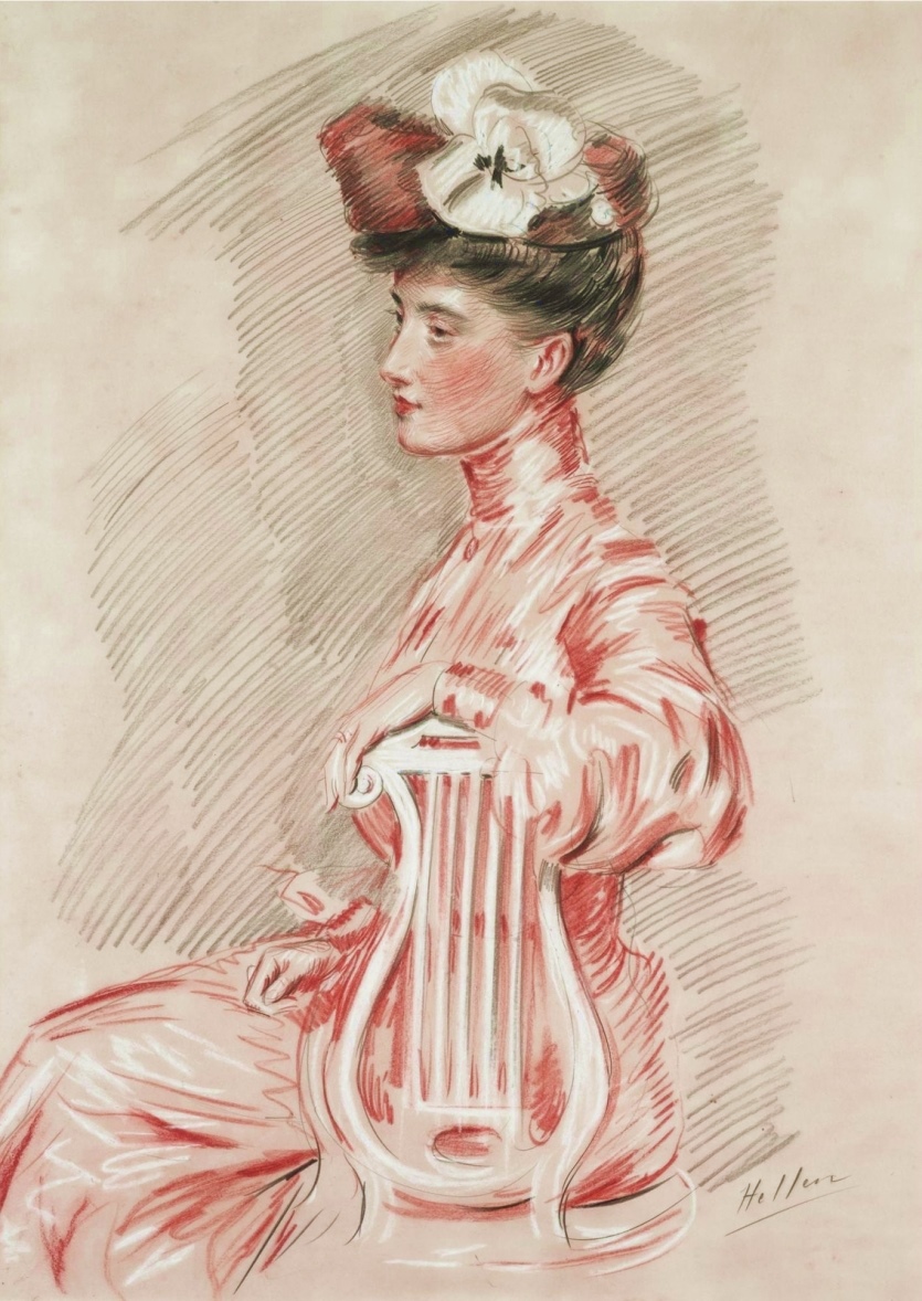 Paul César HELLEU (1859-1927) ~ Pastel Portraits | Catherine La Rose ...