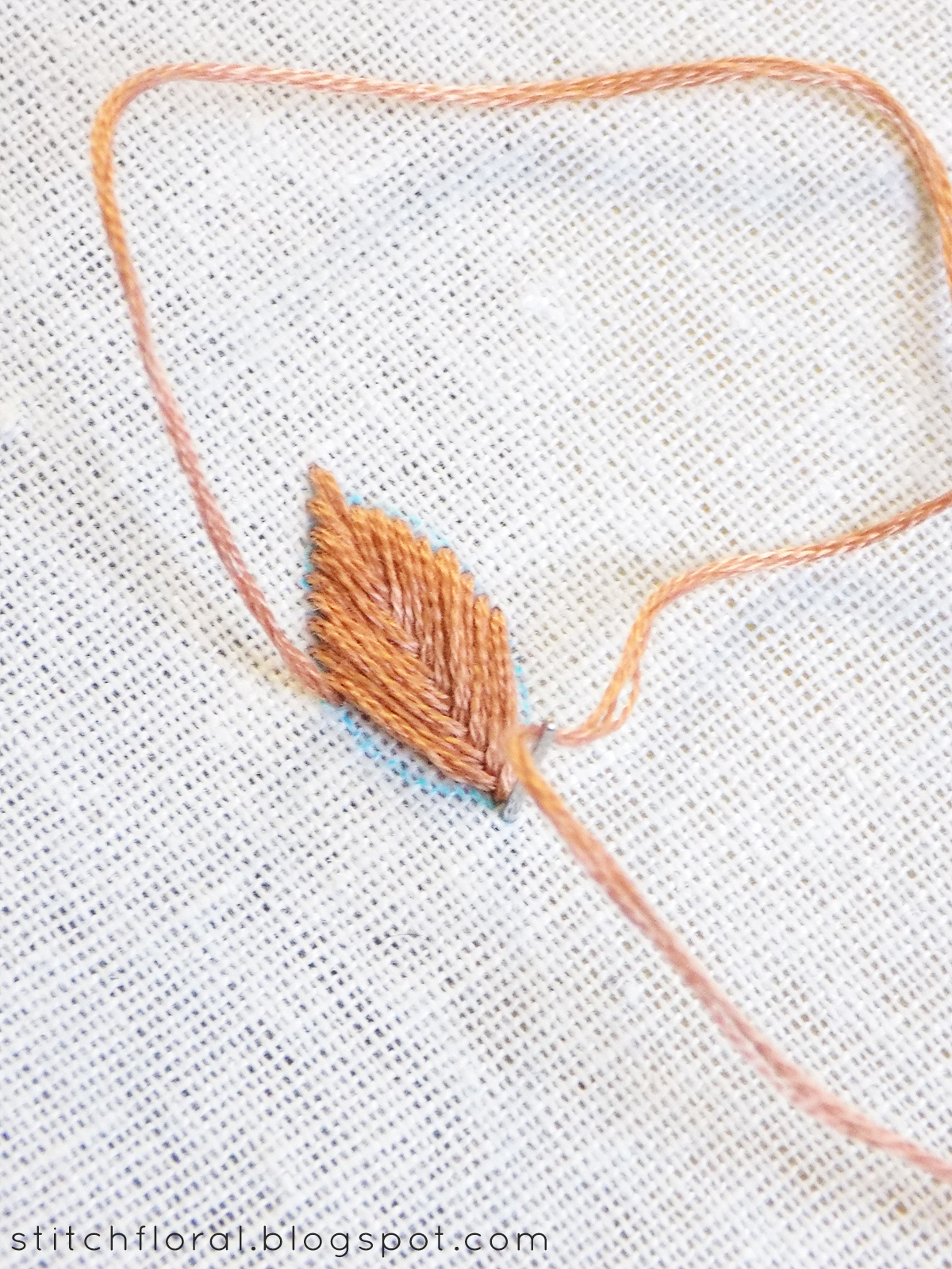 Fishbone stitch how to and tips - Stitch Floral