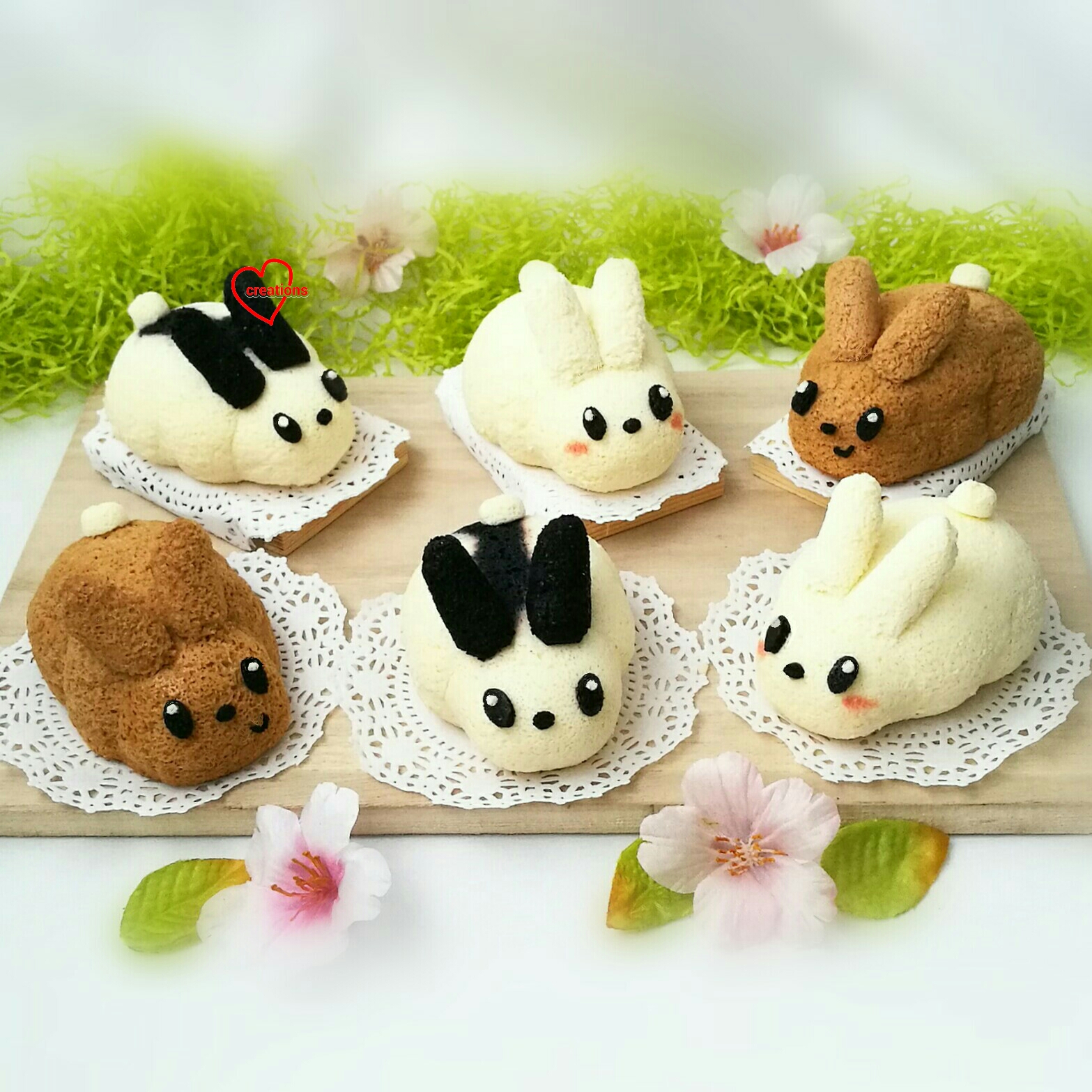 Loving Creations for You: Yuzu and Coconut Gula Melaka Chiffon Bunnies