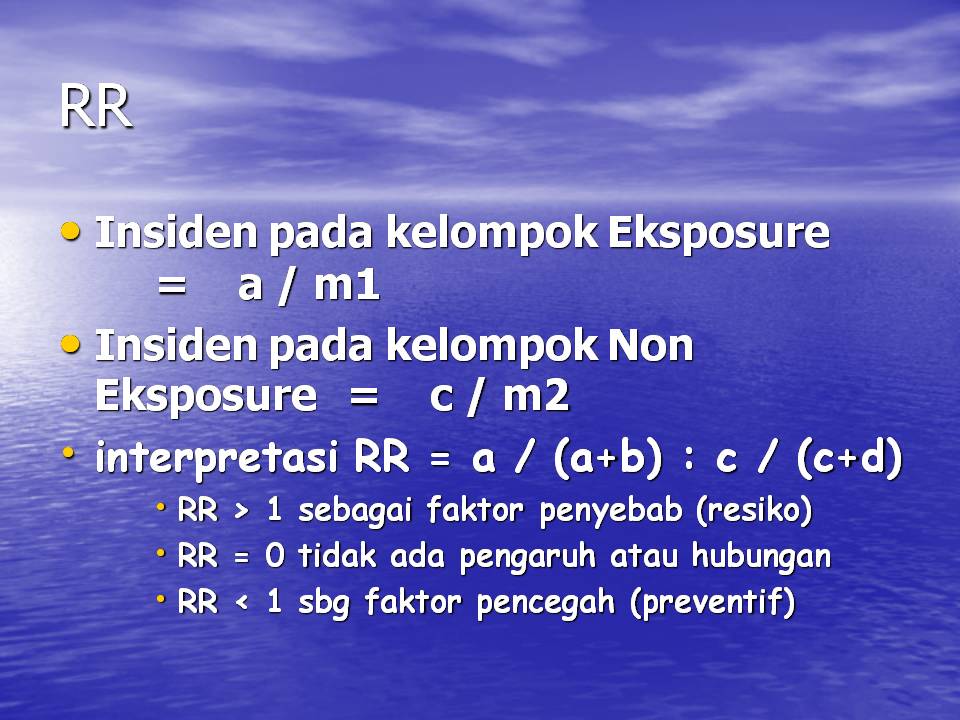 ZAENAL ABIDIN: Analisa Epidemiologi