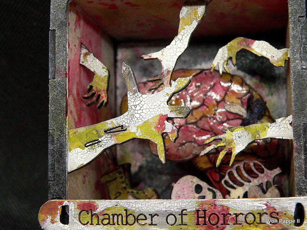 Calico Craft Parts: Go for the Brain! - a Zombie Shadow Box - by Claudia