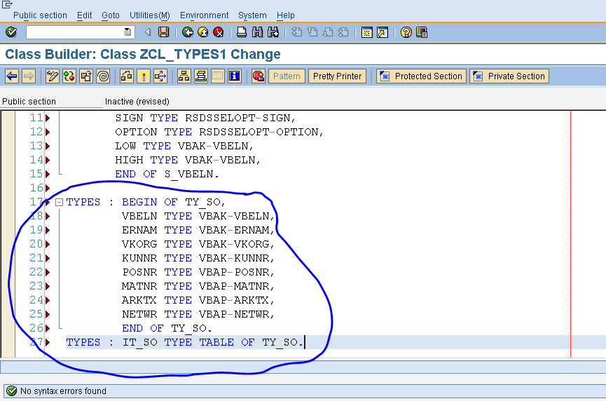 SAP TECH: Global Class : Types