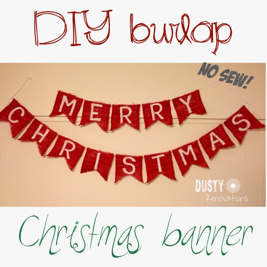 Burlap Christmas Banner