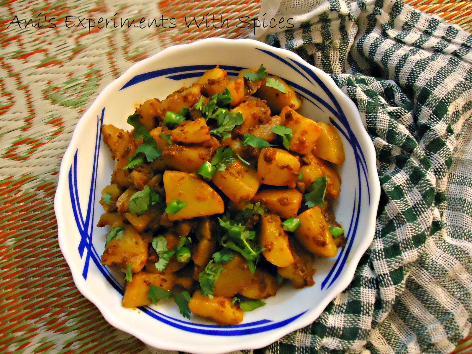 Ani's Experiments With Spices: Sukha Chatpata Aloo (Spicy Dry Potatoes ...