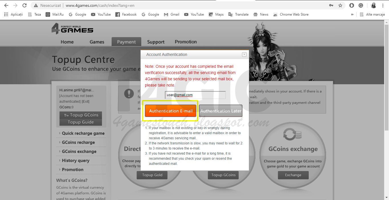 Touch 4Games Blog: Registration, verification and game download