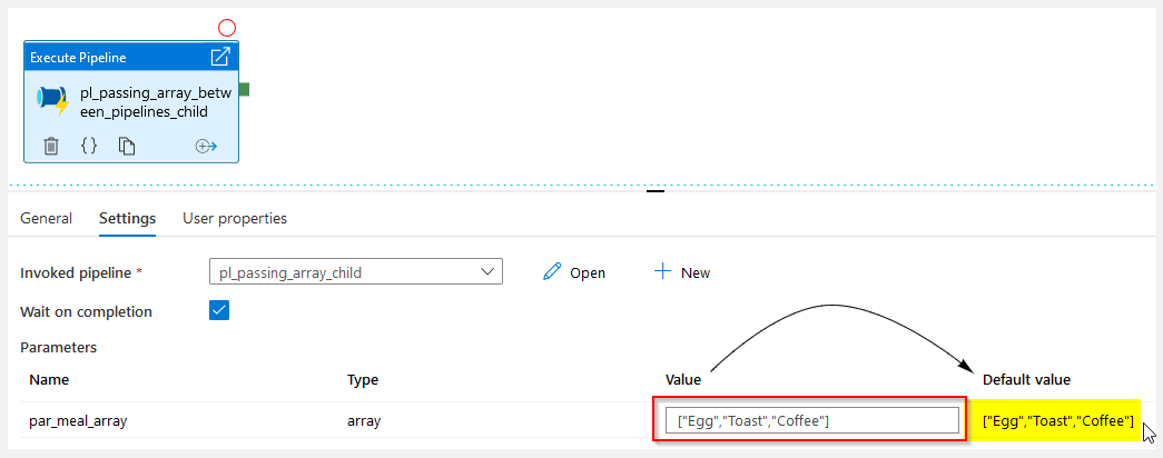 Passing JSON arrays between pipelines in Azure Data Factory Passing JSON arrays between pipelines in Azure Data Factory