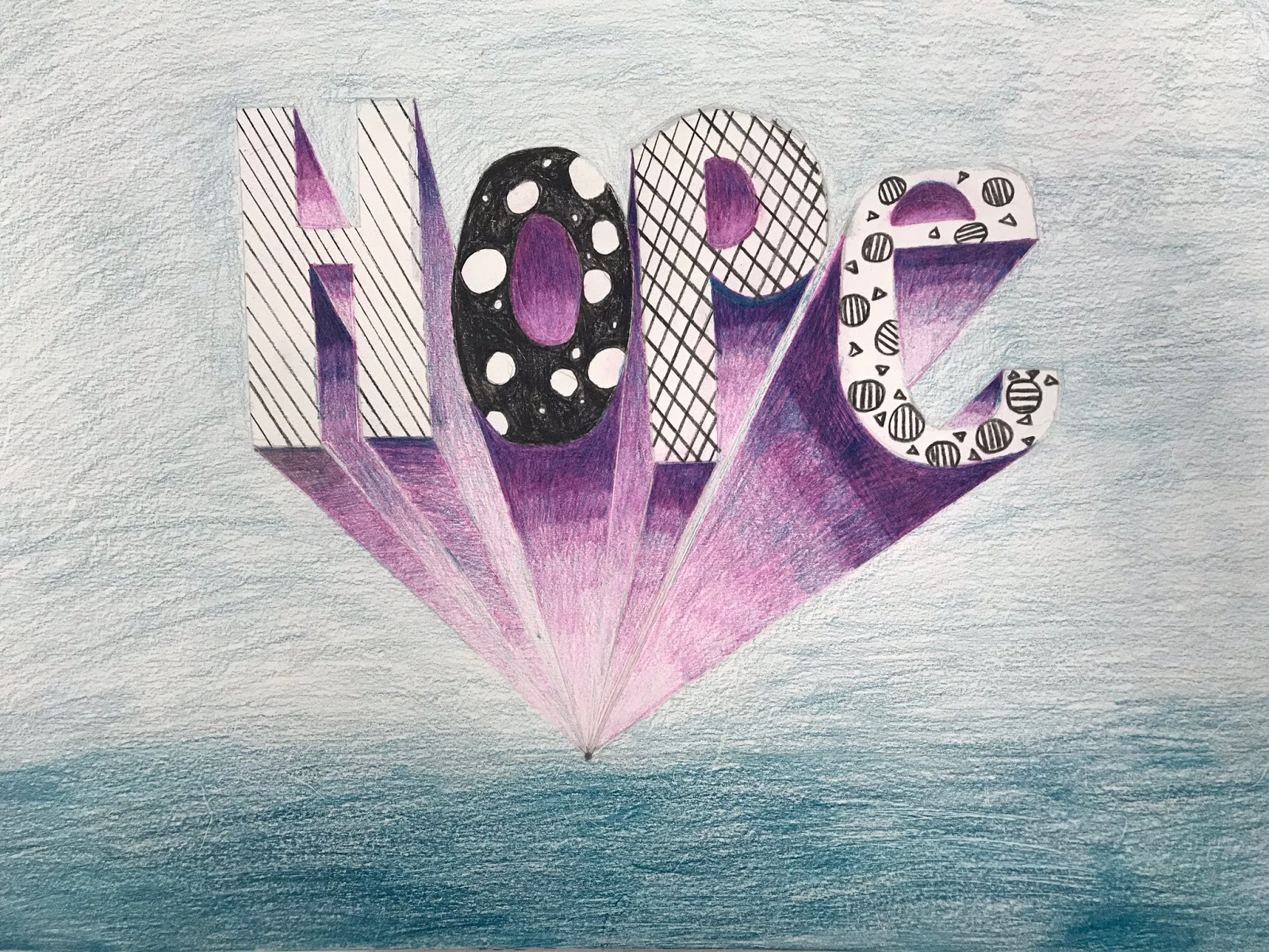 Creating with Kaiser: 7th Grade Lettering in Perspective