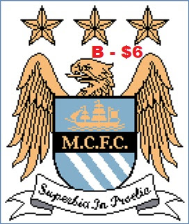 EASY PATTERNS: Manchester City FC cross-stitch pattern