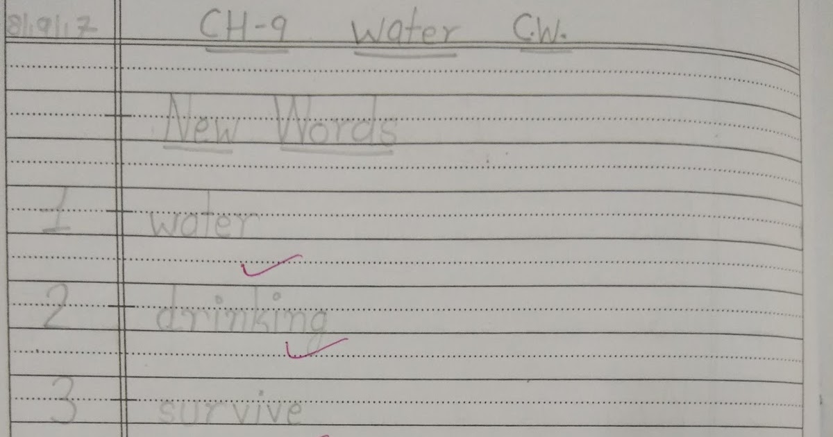 EVS ch-9 Water (Notebook)