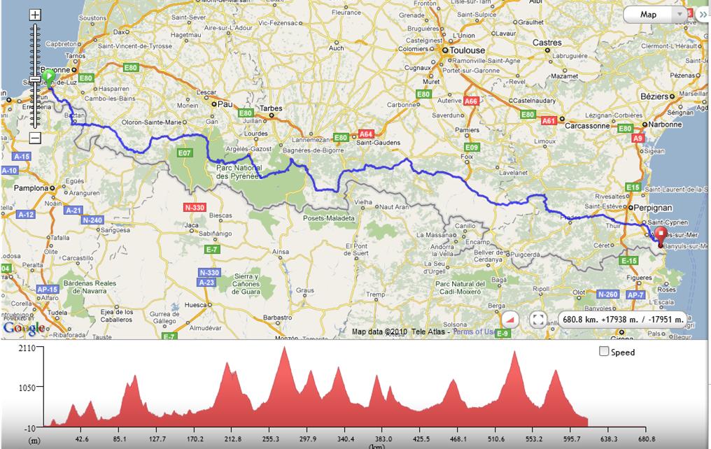 Western Europe Map Pyrenees Mountain