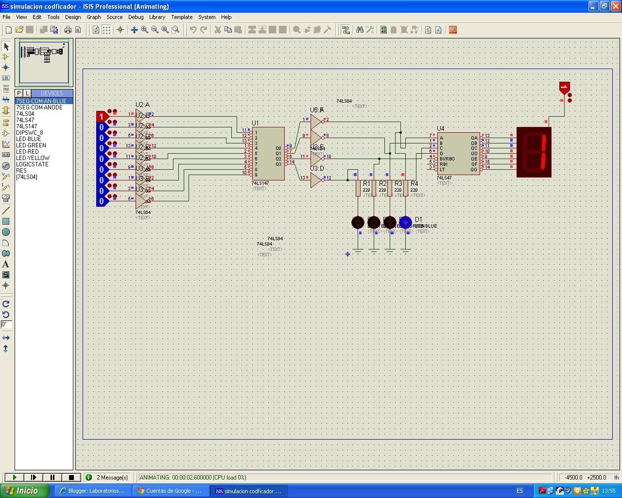 Laboratorios De Electronica: SIMULACION CODIFICADOR Y DECODIFICADOR