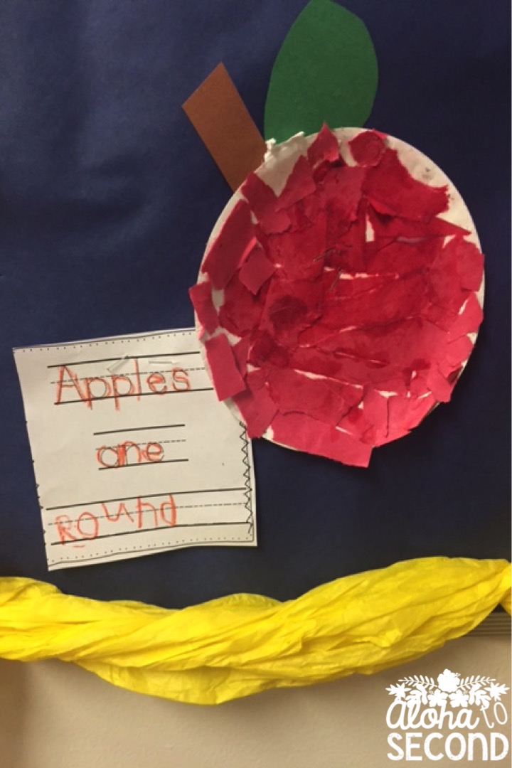 Aloha to Second: Apple Day in Kindergarten