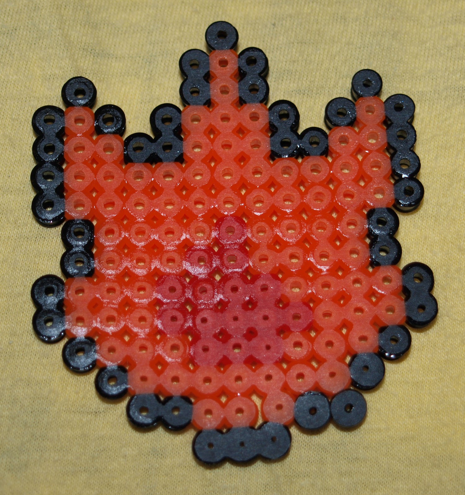 Heart Hama Beads: Pokemon Volcano Badge