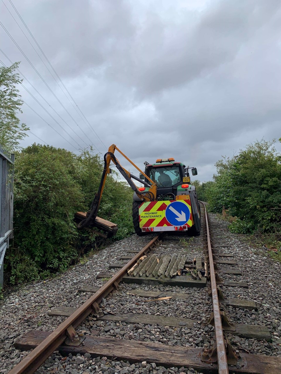 North Tyneside Steam Railway: Line flailing