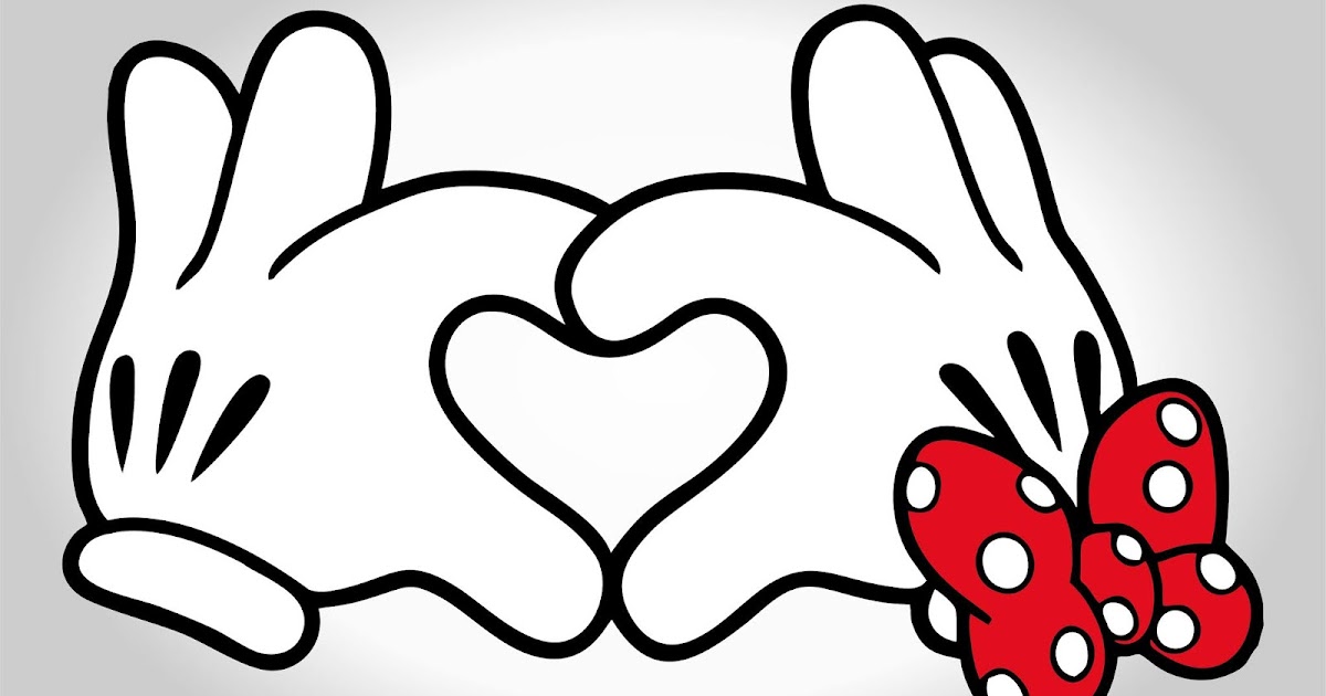 Recursos Graficos Chapines: manos mickey minnie formando un corazon