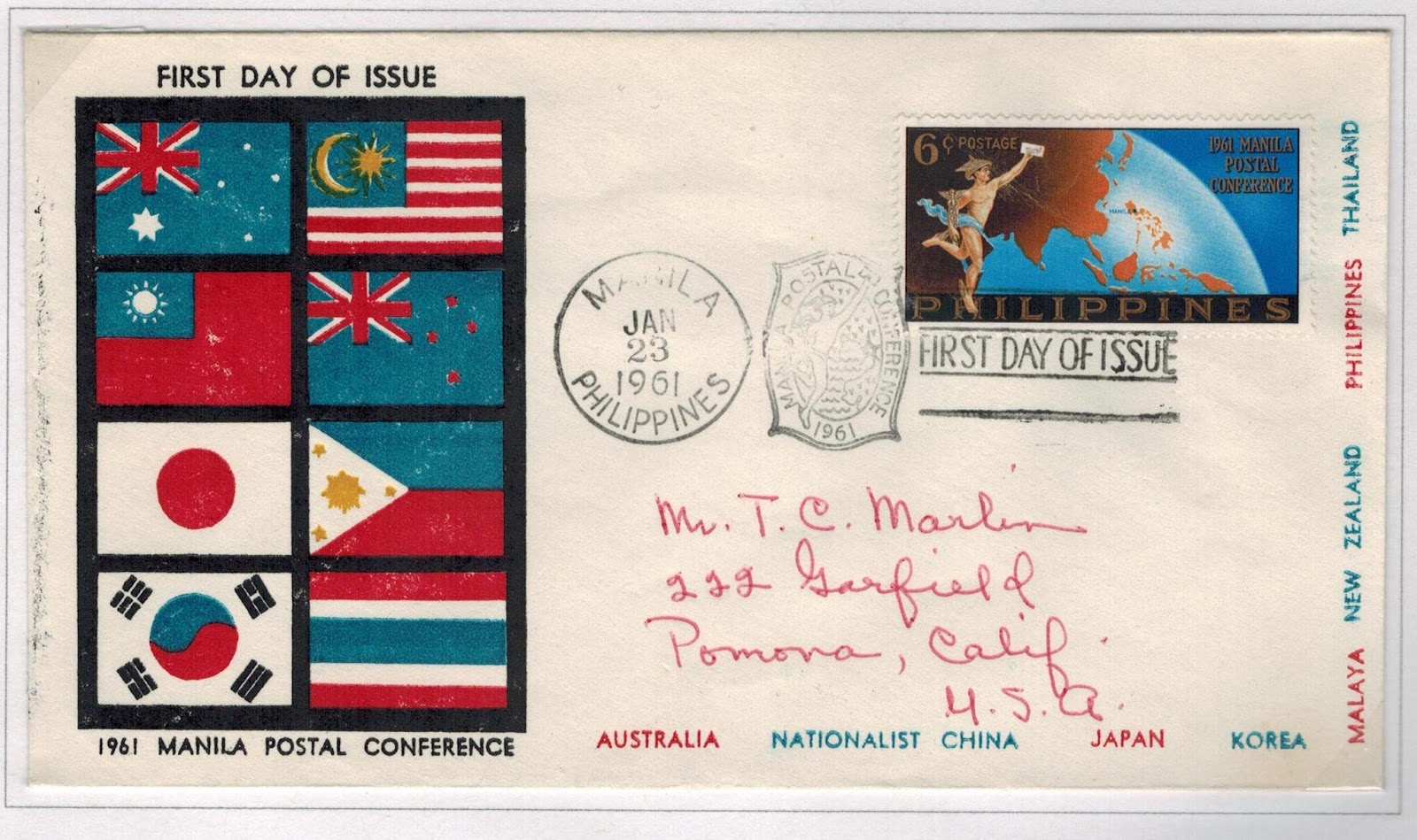 Philippine Republic Stamps : 1961 Manila Postal Conference