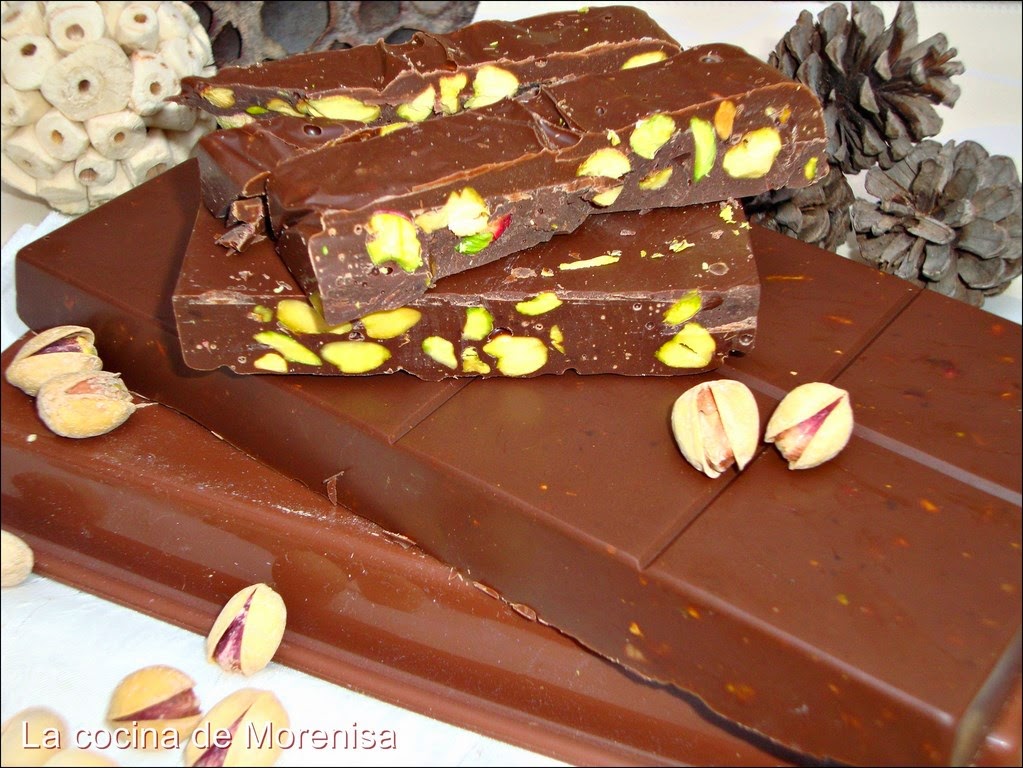 LA COCINA DE MORENISA: Turrón de Chocolate y Pistachos