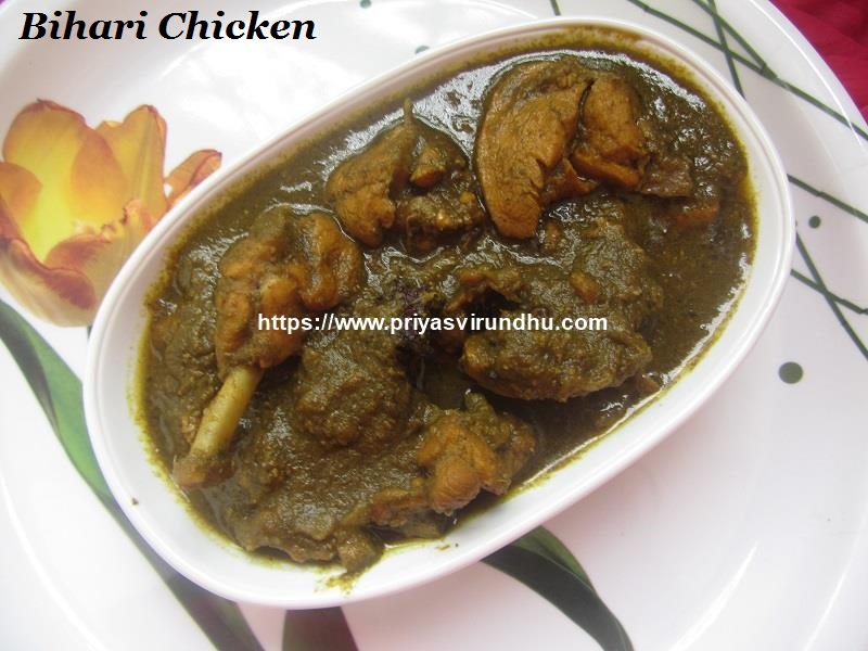 Priya's Virundhu: Bihari Chicken Recipe- Authentic Bihari Recipe/How to ...