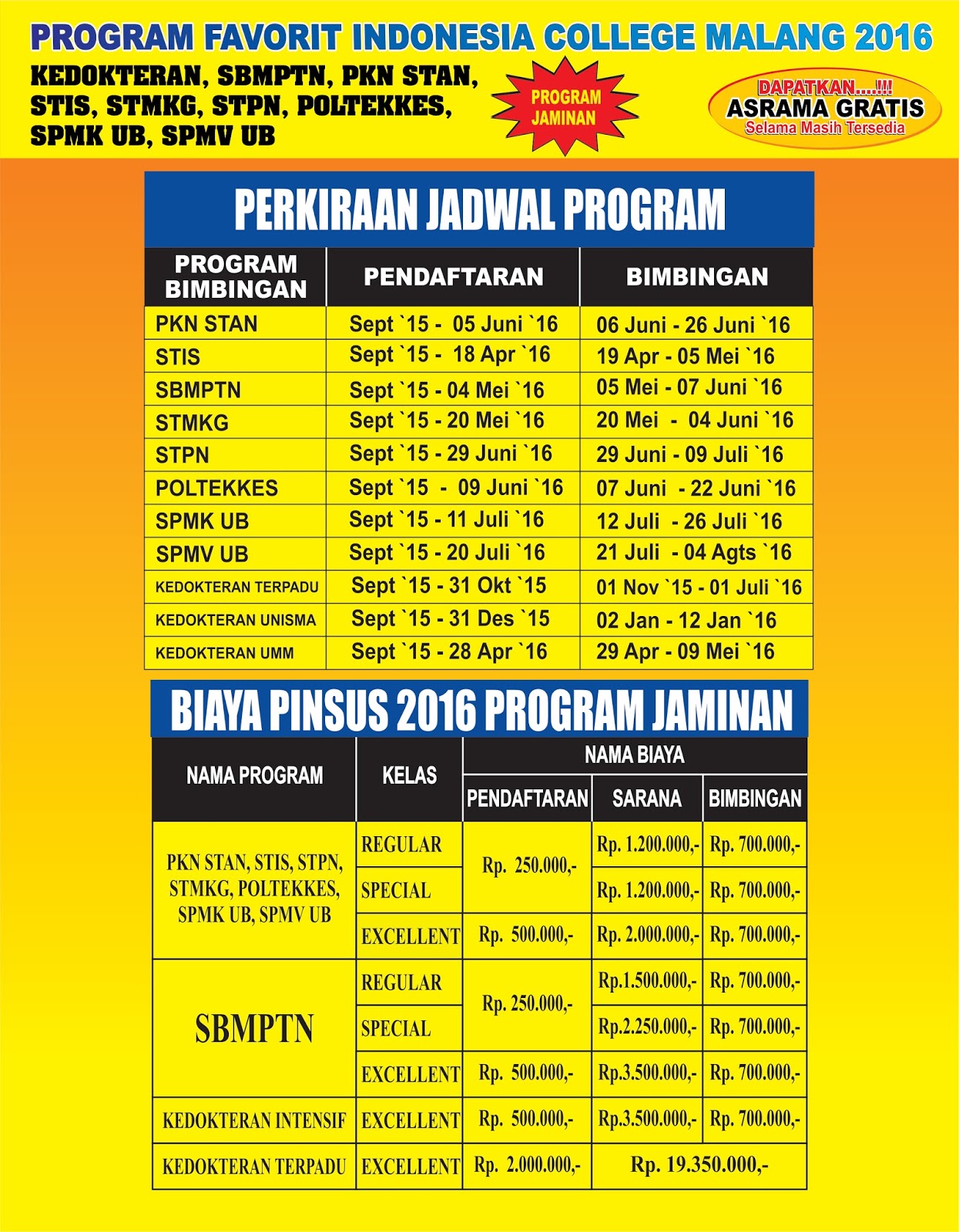 Bimbel PKN STAN di Yogyakarta Terbaik: Asrama Di Pkn Stan