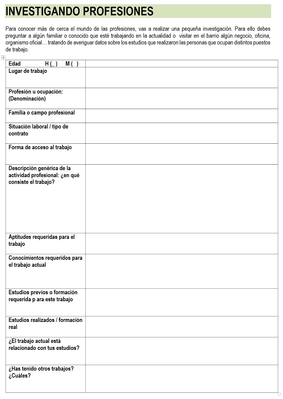 elorientablog: INVESTIGANDO PROFESIONES: orientación vocacional