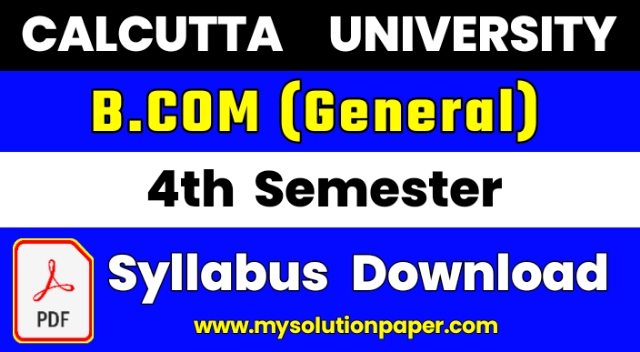 Download Calcutta University B.com General Fourth Semester Syllabus | Calcutta University B.com ...