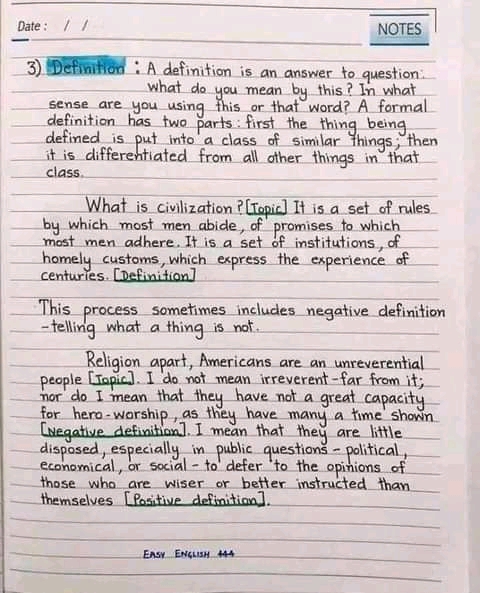 Learning English (Writing skills )