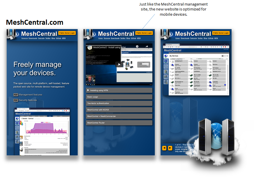 MeshCentral - New Year, New MeshCentral.com Frontpage