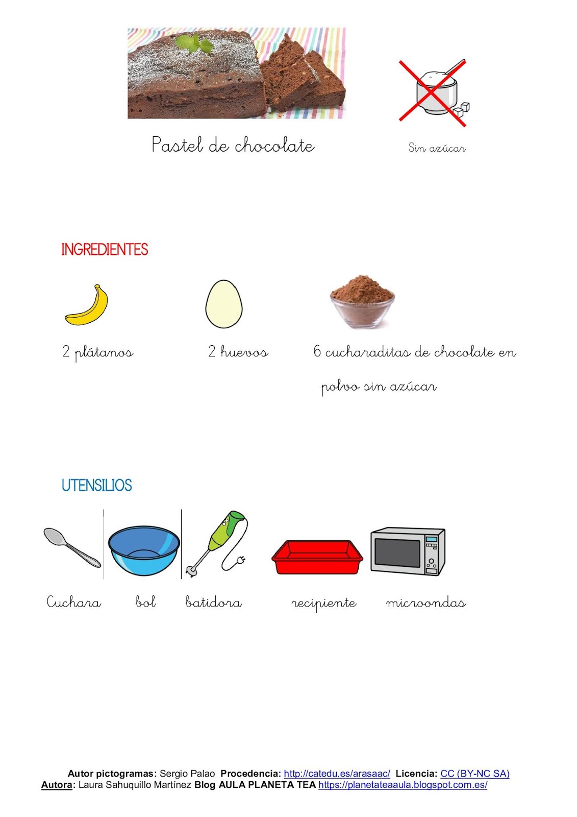 Aula Planeta TEA: MIS RECETAS DE COCINA