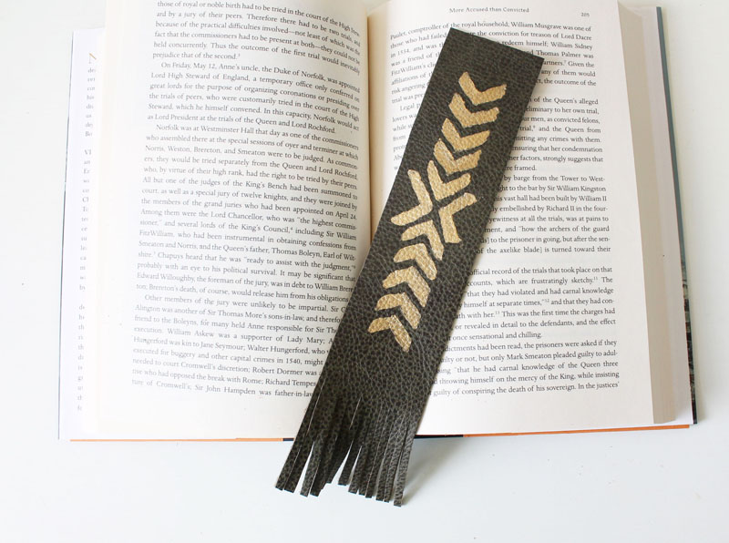 owlswakeup: DIY Painted Leather Bookmark