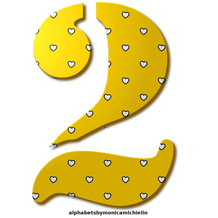 M. Michielin Alphabets: YELLOW HEARTS POLKA DOTS ALPHABET, NUMBERS AND ...