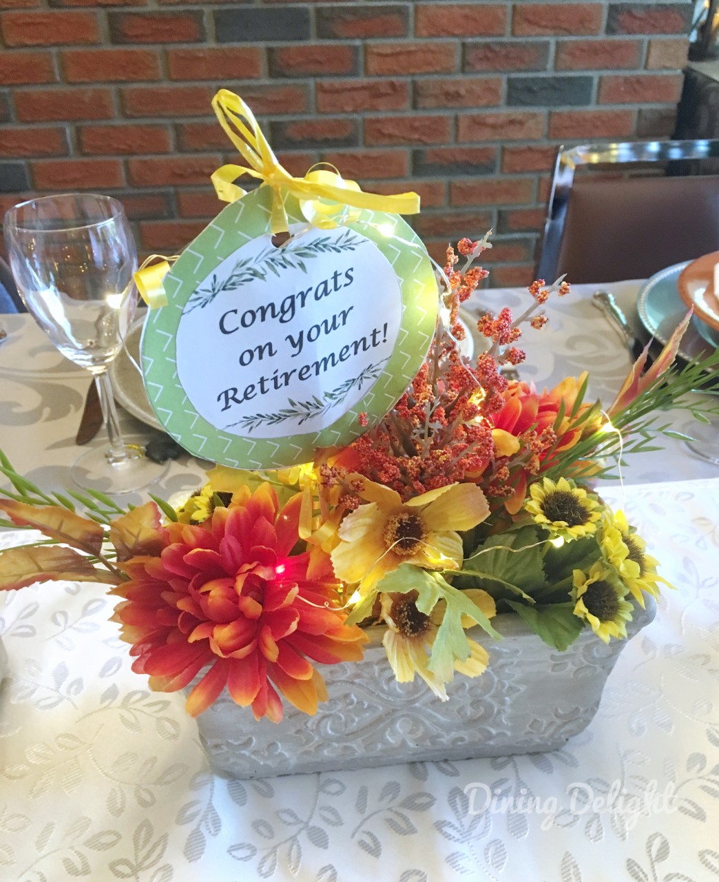 Dining Delight: Fall Retirement Dinner Tablescape - Mine!