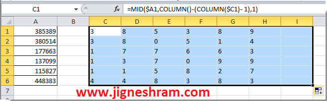 How To Break Or Split Number Into Individual Digits In Excel how-to-break-or-split-number-into-individual-digits-in-excel