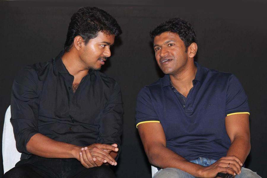 Superstar Vijay Bonds Wtih Kannada Superstar Puneeth Rajikumar Vijay