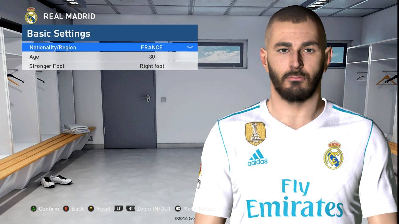 pes-modif: Benzema Face From PES 2018 to PES 2017 +3d beard by Shenawy