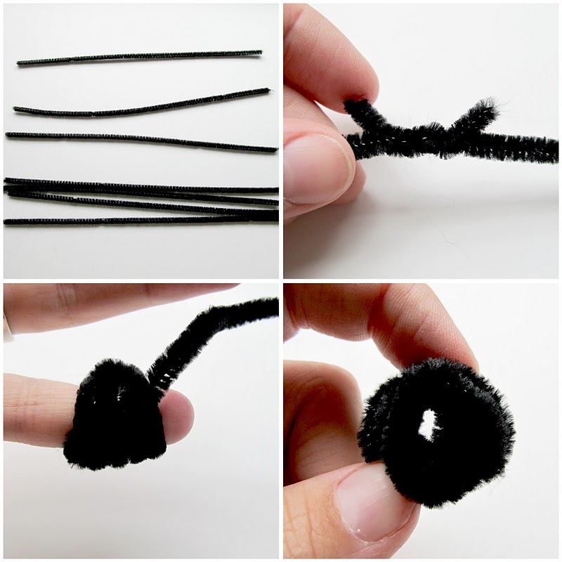 kid craft: easy pipe cleaner spiders