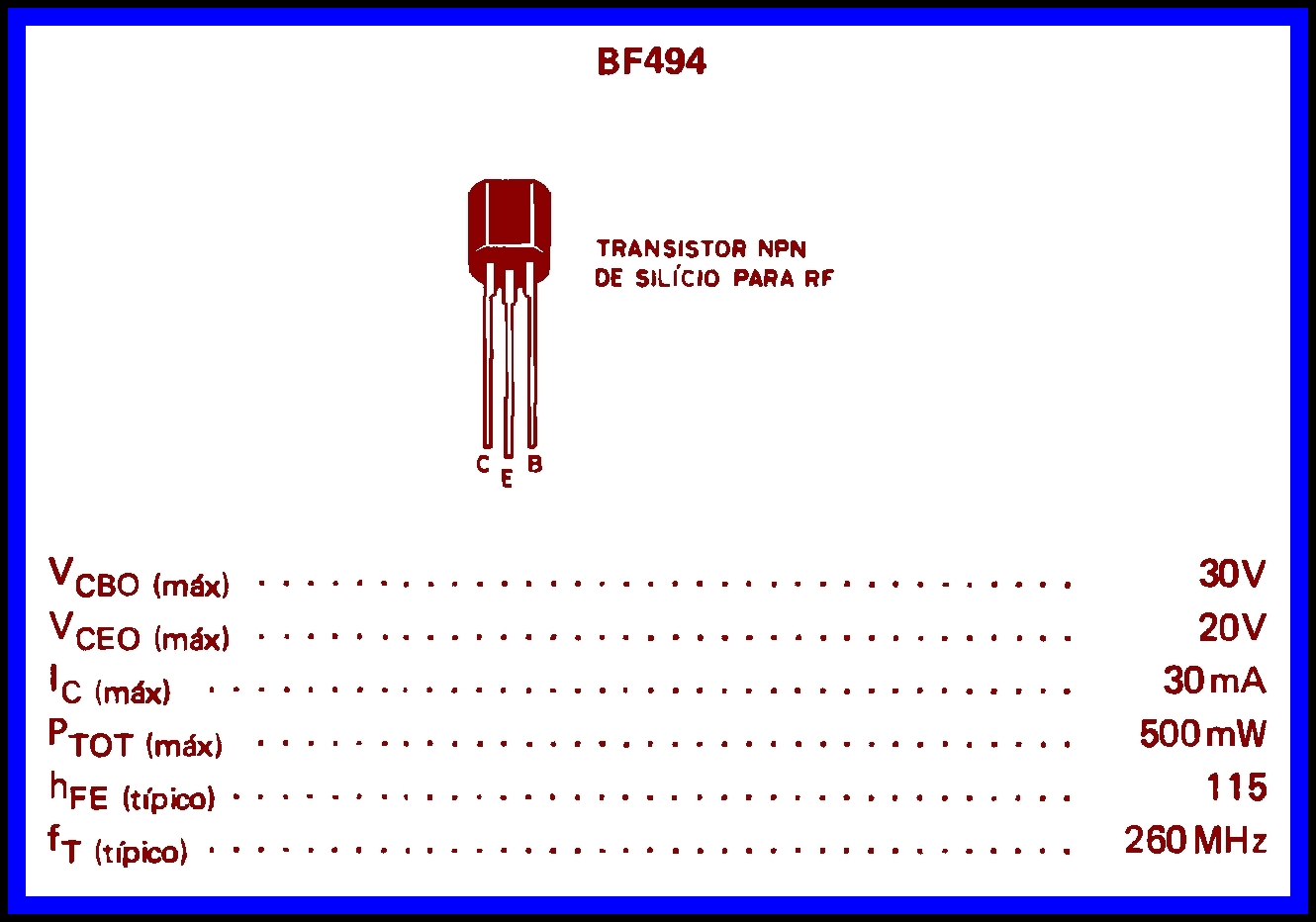Eco Eletro Eletrônica.: TRANSISTOR BF494