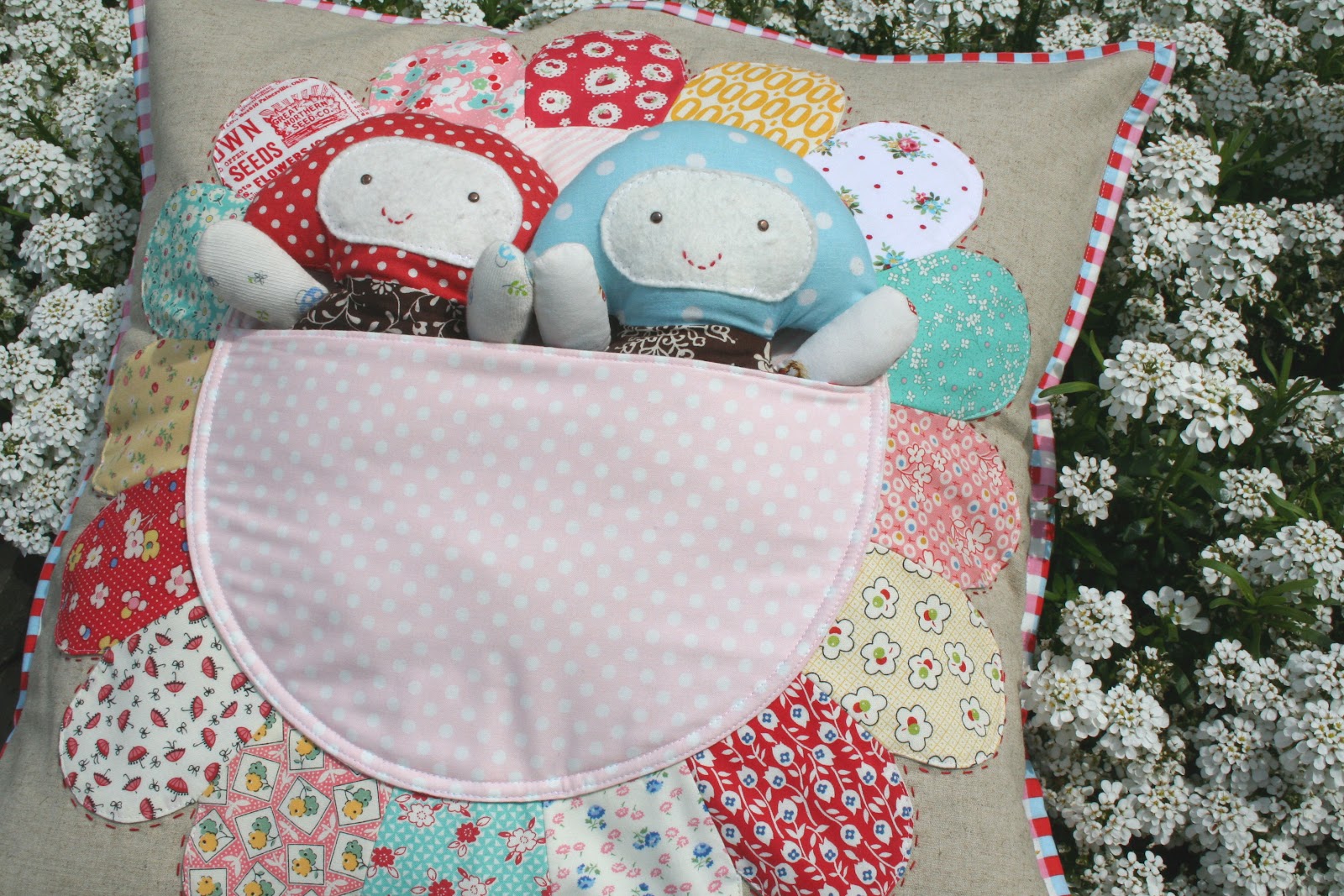 lovely little handmades: pretty petal pocket pillow & old new 30's has ...