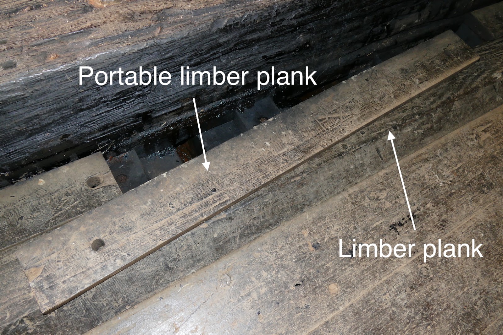 Shamrock (A Tamar Sailing Barge): Limber Holes