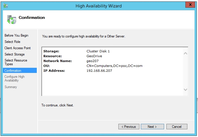 ECS GeoDrive with Windows Cluster
