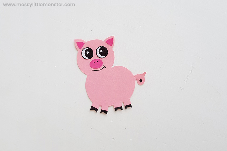Farm Animal Craft (with template) - Messy Little Monster