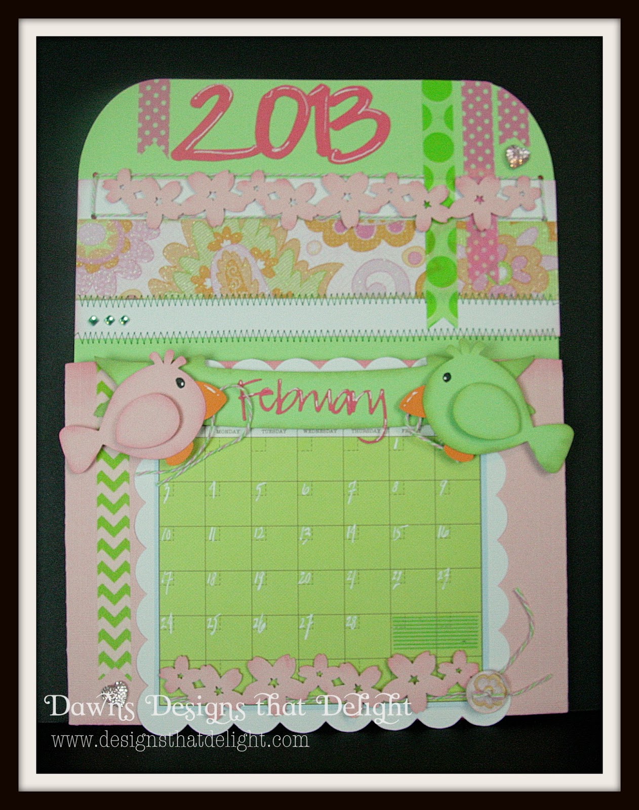 Dawns Designs that Delight: Cute Calendar with Watermelon Taffy!